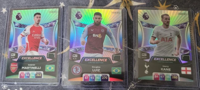 PANINI ADRENALYN XL Premier League 2024 Excellence Cards X3,Kane,Luiz ...