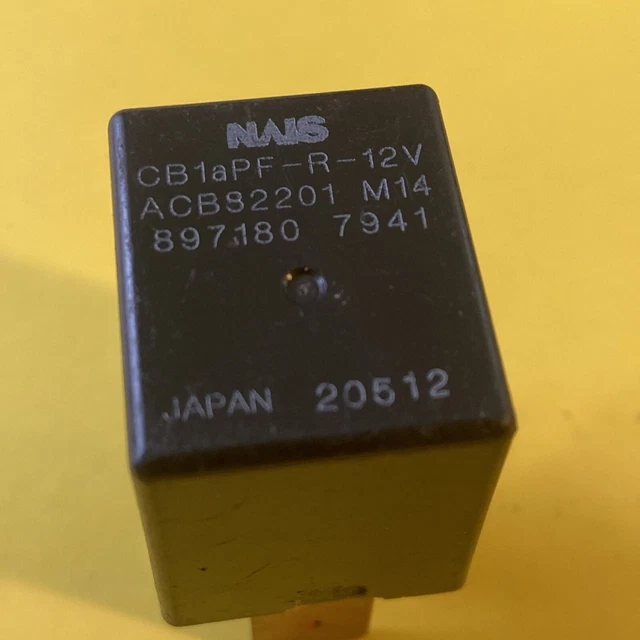 MAZDA ISUZU MITSUBISHI 4 Pin Multi Use Black Relay Acb 82201 M14 897180 ...