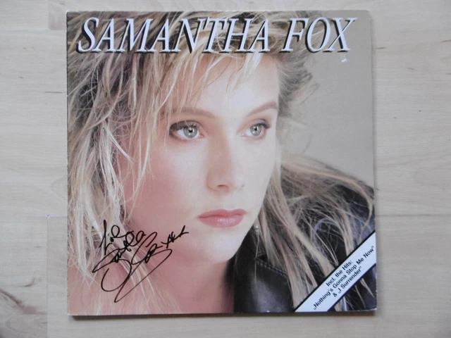 SAMANTHA FOX AUTOGRAMM signed LP-Cover "Samantha Fox" Vinyl EUR 149,99 ...