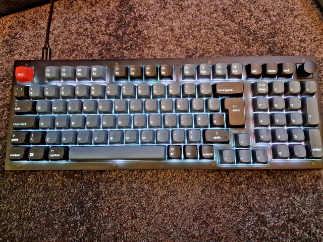 KEYCHRON V5 96% UK ISO Knob Mechanical Keyboard RGB - Silent switches ...