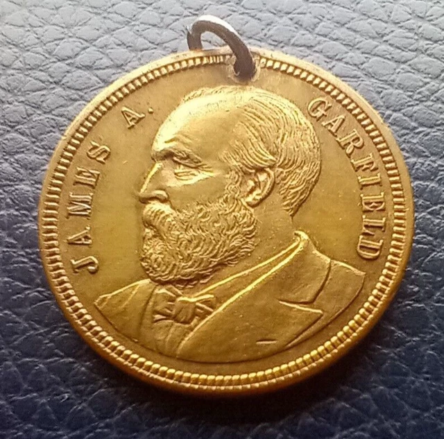 1881 JAMES GARFIELD Political Campaign Token PRESIDENT Canal Boy ...