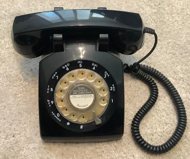 VINTAGE BLACK STP1960 Rotary Dial Telephone | Retro 70s Prop/Untested £ ...
