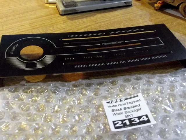 HEATER CONTROL PANEL s/s trim Mazda MX-5 mk1 black brushed stainless ...