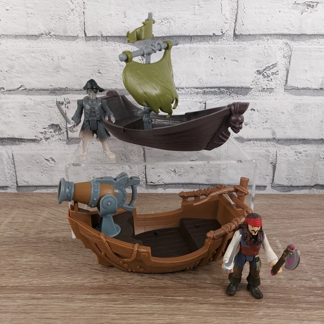 DISNEY PIRATES OF The Caribbean Boat Ship Playset Jack Sparrow Ghost ...