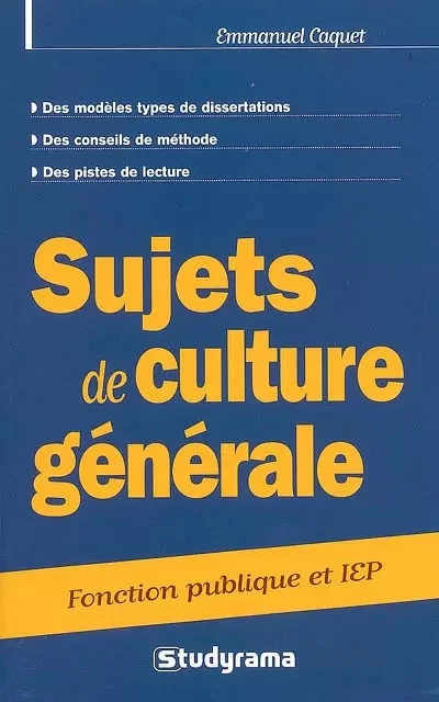 SUJETS DE CULTURE générale, EMMANUEL CAQUET EUR 3,00 - PicClick FR