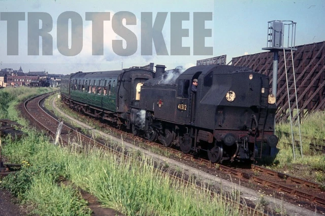 35MM SLIDE BR British Railways Steam Loco 41312 Class 2MT c1966 ...
