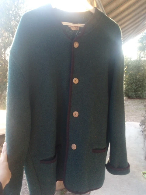 GIACCA DA UOMO verde tirolese in lana cotta, a 4 bottoni, made in ...