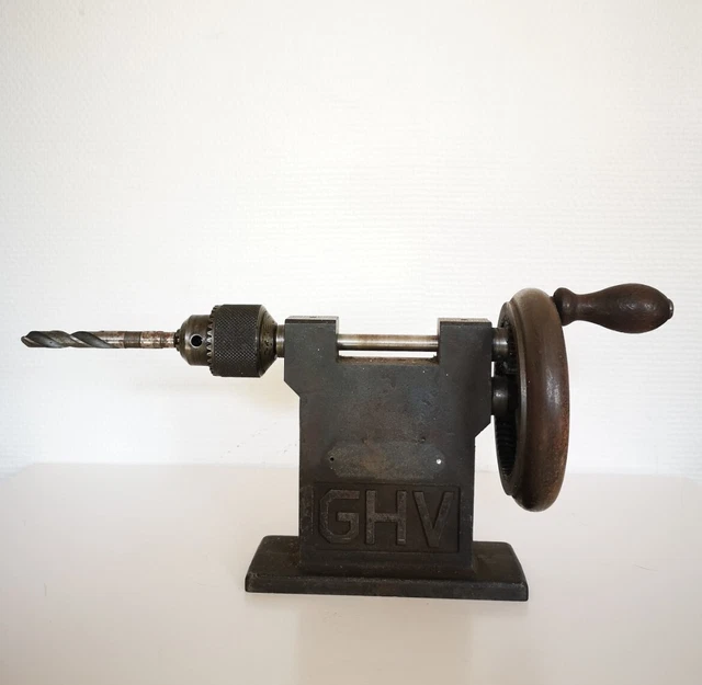 RARE VINTAGE VILEBREQUIN Chignole Perceuse à Main GHV en Fonte Outil ...
