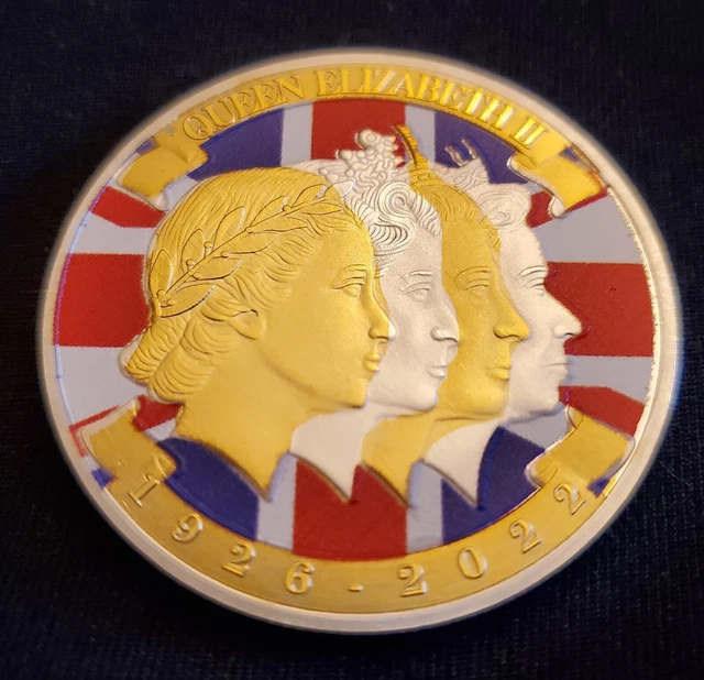 QUEEN ELIZABETH II Gold Silver Coin King Charles III Autograph 1921 ...
