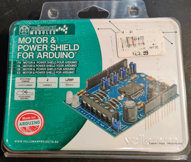 VELLEMAN VMA03 MOTOR & Power Shield For Arduino® UNO (assembled version ...