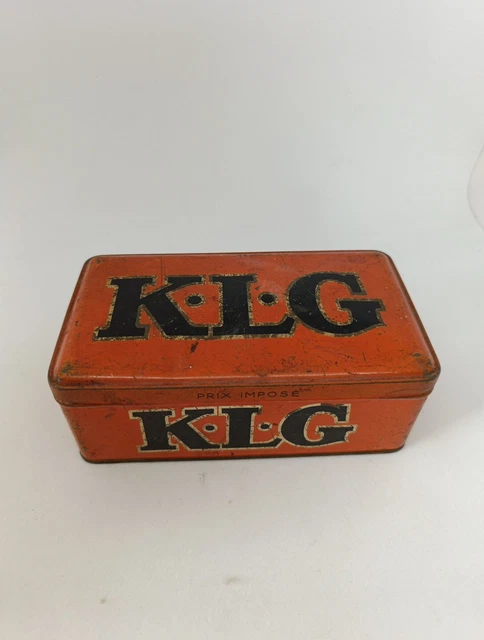 AUTOMOBILIA GARAGE ANCIENNE BOITE EN TOLE K.L.G KLG Lk1 Bougies De ...