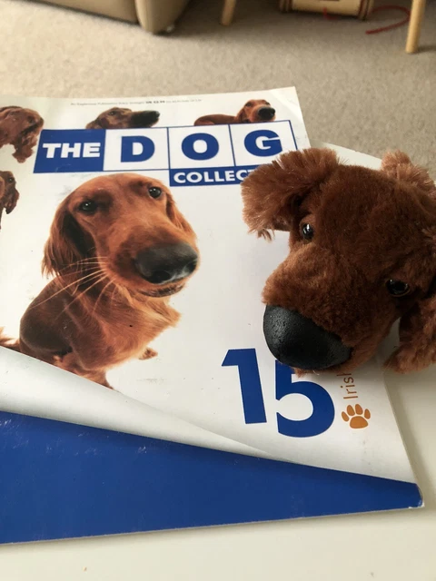 THE DOG ARTIST Collection Soft Toy No 15 Irish Setter + Book/Magazine £ ...