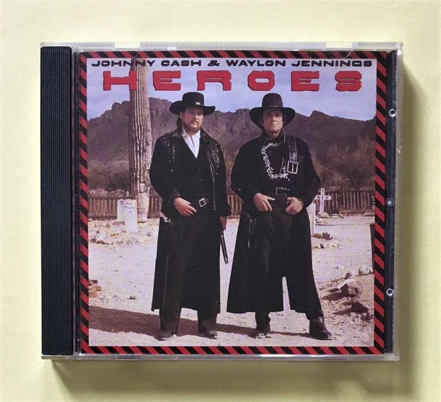 WAYLON JENNINGS & Johnny Cash 'Heroes' (Razor & Tie, 1995) US Country ...