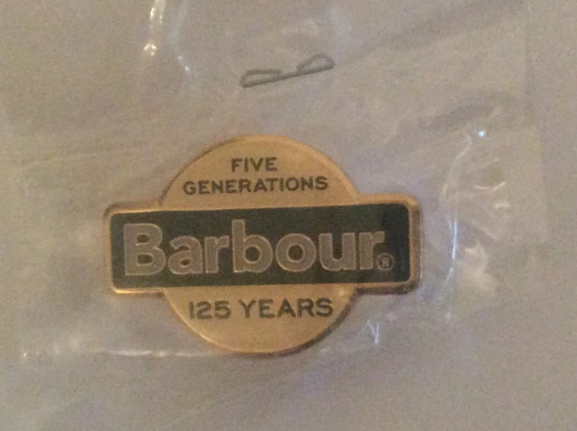 GENUINE BARBOUR 125 Years Ltd Ed Anniversary Enamel Badge Pin ...