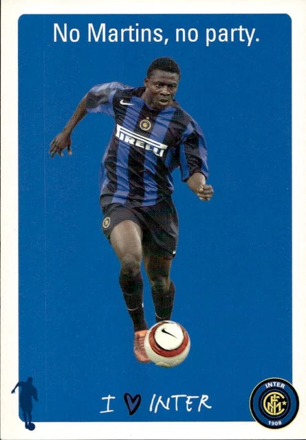 CARTOLINA CALCIATORE INTER Obafemi Martins con autografo stampato EUR 3 ...