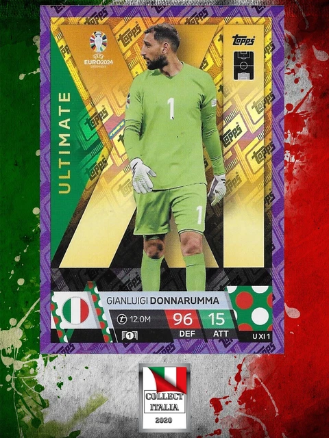 TOPPS MATCH ATTAX EURO 2024 GERMANY CARD UXI1 DONNARUMMA ULTIMATE Viola ...