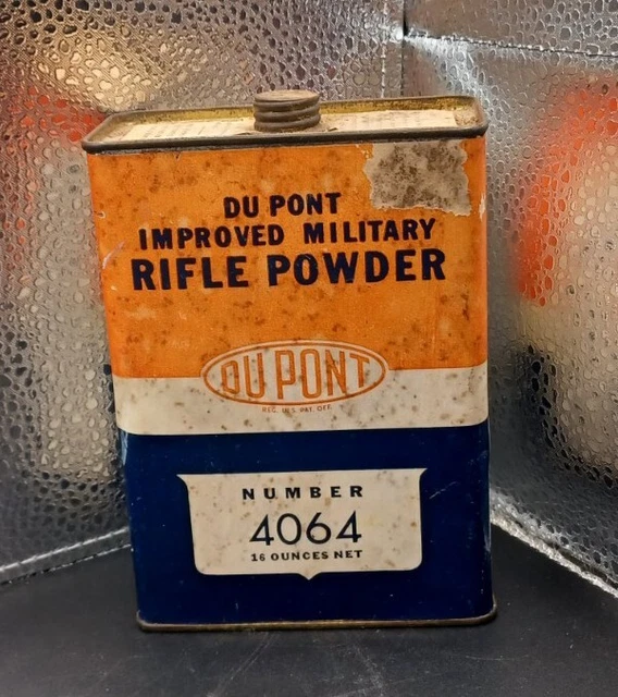 DUPONT IMPROVED MILITARY Rifle Powder Empty Tin #4064 $31.99 - PicClick