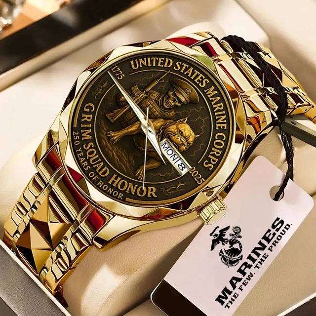 US MARINE CORPS 250th Anniversary 2025 Alloy Luxury Quartz Watch – 1842 ...