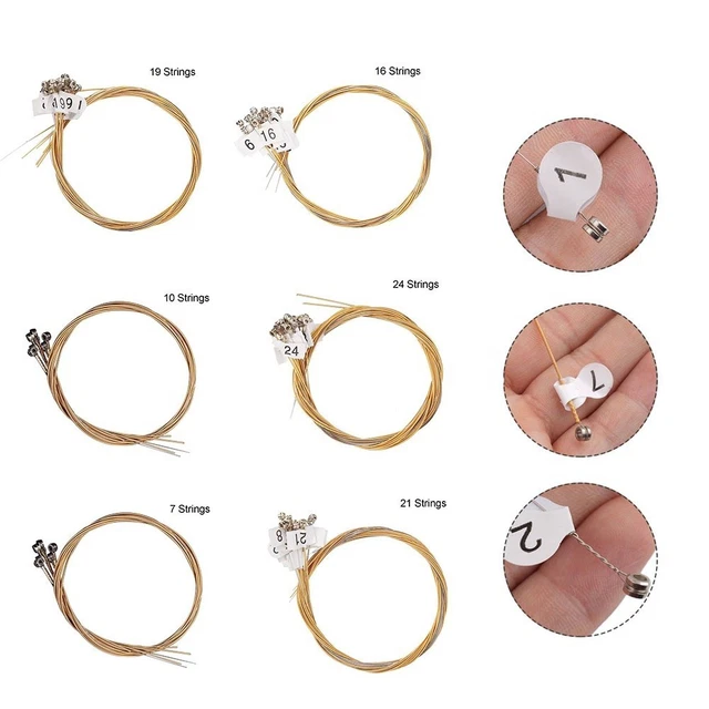 STRINGS LYRE HARP Lyre Harp Replacement Strings Set Yellow Accessories ...