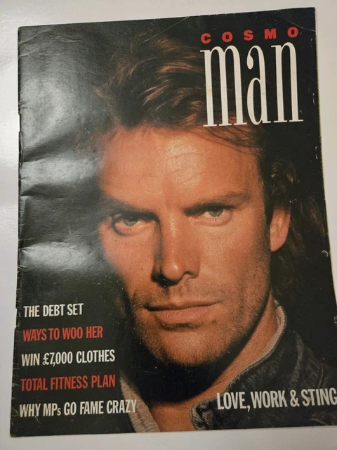 RARE VINTAGE COSMO Man Magazine 1980s Edition Sting Retro Men Lifestyle ...