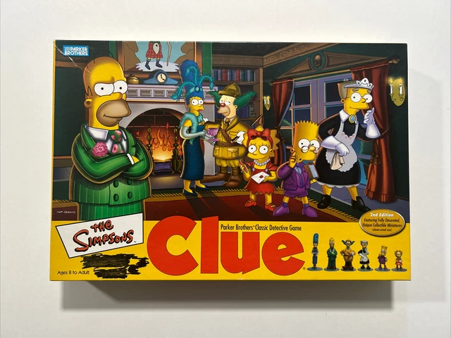 THE SIMPSONS CLUE 2002 Parker Brothers Board Game: 2nd Edition (No ...