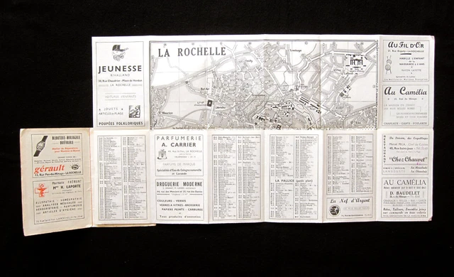 LA ROCHELLE GUIDE Blay Plan 1954 Cartographie Rue Poitou Charente ...