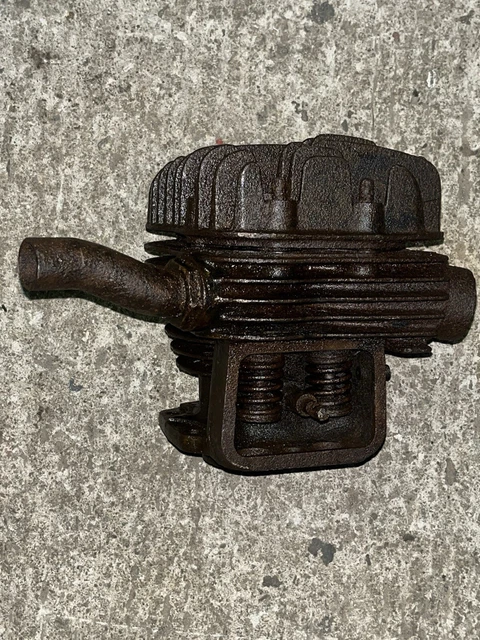VINTAGE SIDE VALVE Motorcycle Cylinder & Head, Flat Tank? Royal Enfield ...