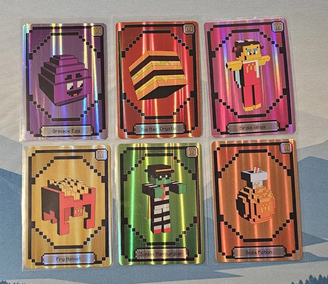 MCDONALD’S A MINECRAFT Movie Complete Set Of 6 Cards & Codes-CODES ARE ...