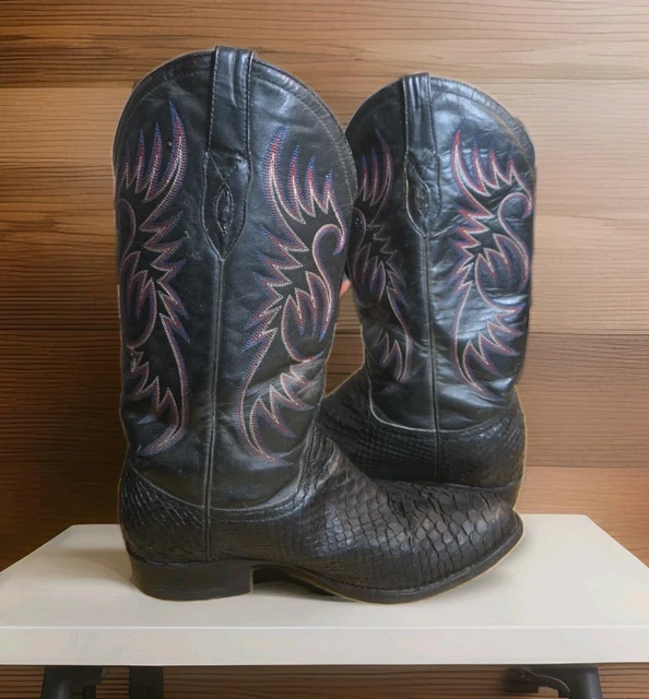 VINTAGE GAVILLA VILLANA Genuine Python Boots 9EE Made In Mexico £201.09 ...