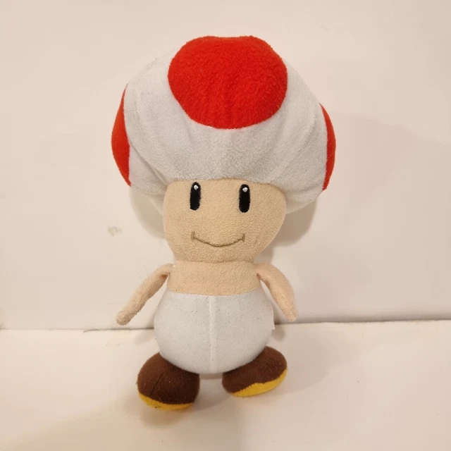 SUPER MARIO RED Toad Mushroom 2011 Plush Soft Toy Nintendo 10" £11.99 ...
