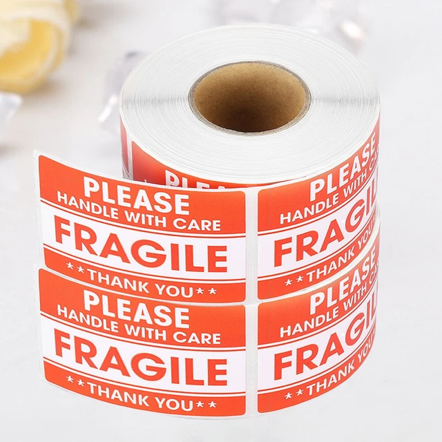 2 ROLL FRAGILE Labels Warning Sticker Copper Plate Good Package Stikcer ...