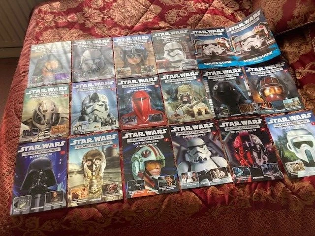 LARGE COLLECTION OF DeAGOSTINI STAR WARS HELMET COLLECTION MAGAZINES ...