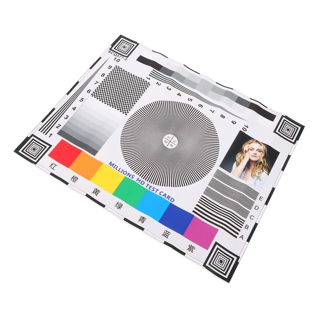 CAMERA FOCUS TEST Chart: Lens Test Chart - Color Calibration Card ...
