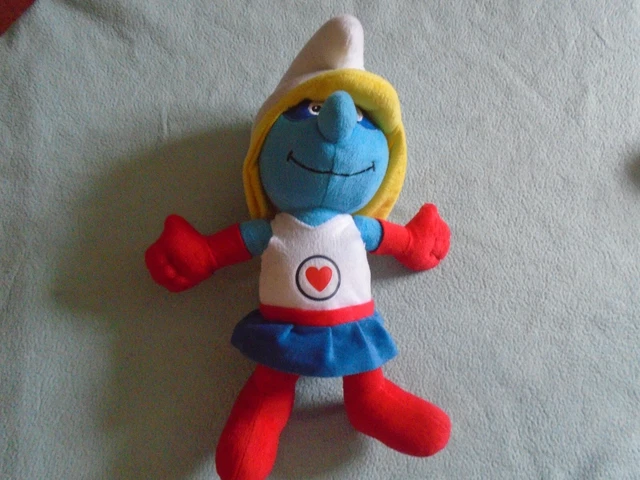 THE SMURFS SOFT toy - Super Hero Smurfette dated 2011 approx 14" £4.99 ...