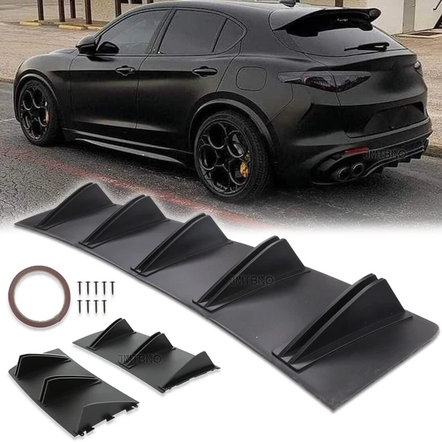 FOR ALFA ROMEO Stelvio Rear Bumper Lip Diffuser Spoiler Splitter Shark ...