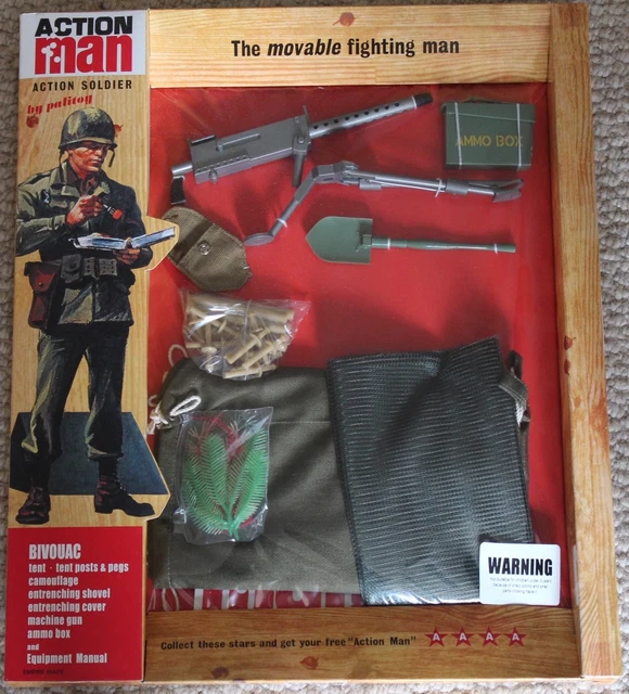 VINTAGE ACTION MAN 40th anniversary bivouac tent set card boxed £55.00 ...