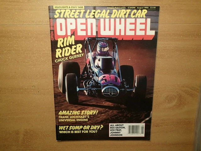OPEN WHEEL MAGAZINE-AUGUST/1990-CHUCK Gurney/Frank Lockhart/Lou Fray-VG ...