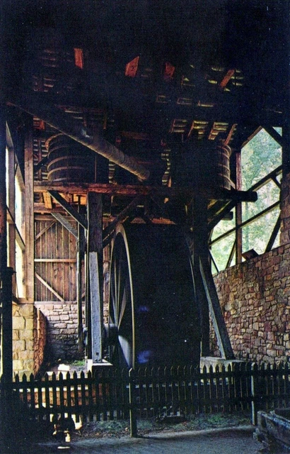 WATER WHEEL HOPEWELL Village Nat Historic Birdsboro PA Chrome Vintage ...