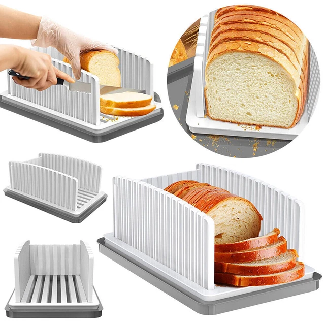 BREAD SLICER WITH Crumb Tray Bread Slicing Guide Bread Cutter Mold ...