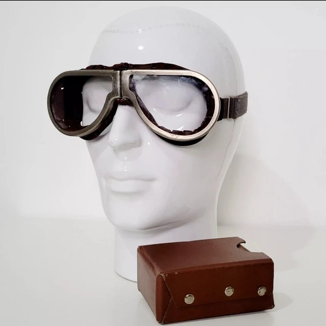 WW2 EARLY BRITISH Army Tank Crew Goggles, Dispatch Rider Equipment Raf ...