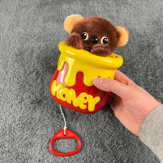 ELC VINTAGE HONEY Pot Bear Musical Pop Up Cot Toy Early Learning Centre ...