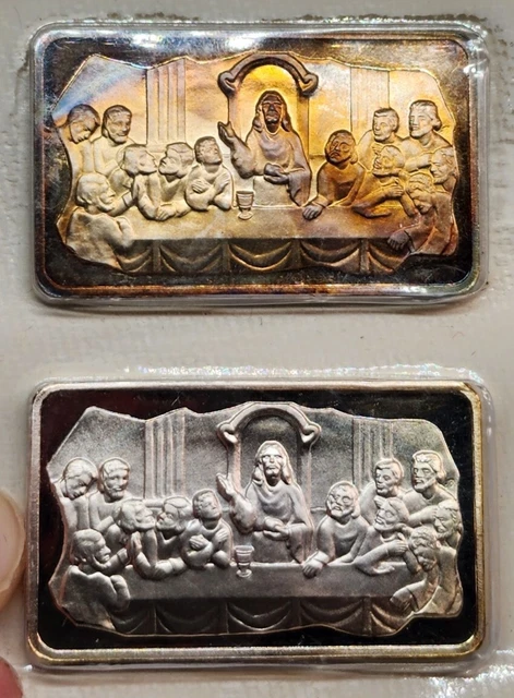 JESUS THE LAST Supper Mount Everest Mint Silver Bar Toned 5 Bar Set ...