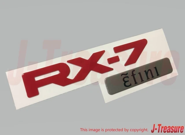 MAZDA RX-7 RX7 FD3S Genuine Efini Rear Emblem Badge RED F100-51-711B11 ...