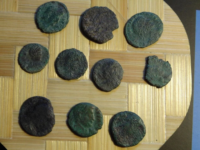 LOTTO DI 10 Monete Antiche Romane Imperiali In Bronzo, Pulite. EUR 18 ...