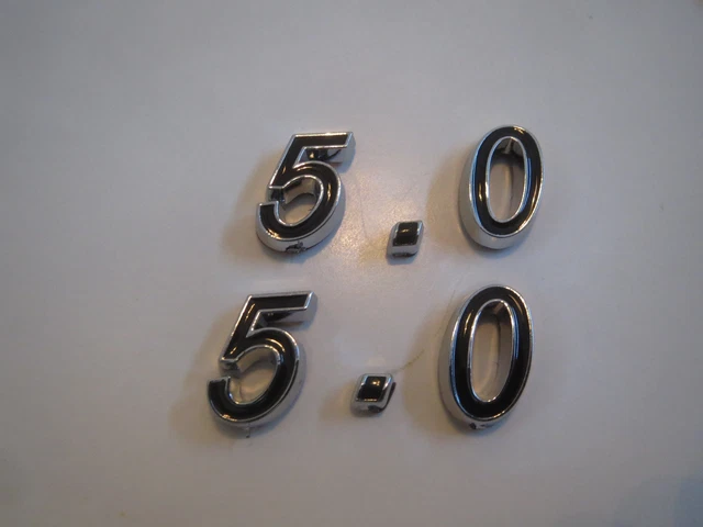 FORD 5.0 HOOD Scoop Fender Trunk Engine Id Emblems Set Black EUR 23,78 ...