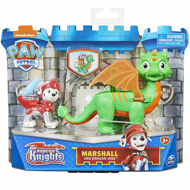 NEW PAW PATROL Rescue Knights Hero Pup Marshall & Dragon Jade Set £15. ...