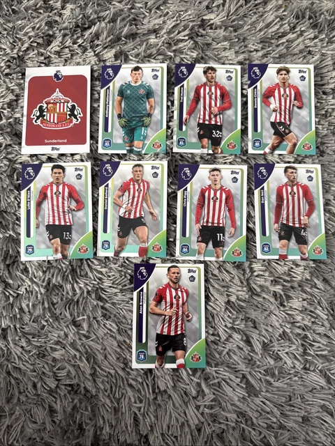 TOPPS 2025-26 PREMIER League Sunderland Full Team Set - 18 Cards No ...