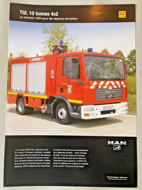 CAMION MAN TGL Brochure pompier catalogue dépliant EUR 5,99 - PicClick FR