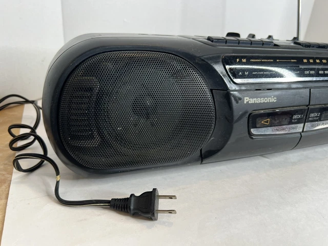 VINTAGE PANASONIC RX-FT530 Twin Cassette CD Stereo Portable Boombox ...
