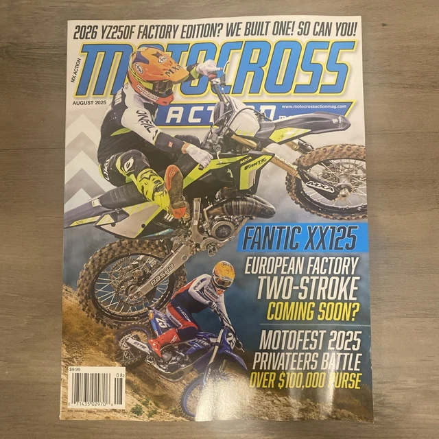 MOTOCROSS ACTION MAGAZINE August 2025 Fantic XXX125 $11.99 - PicClick CA